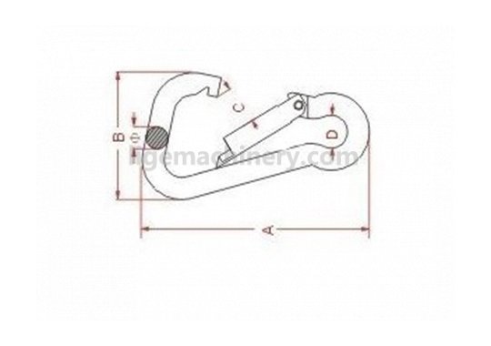 oblique angle snap hook (standard) - Qingdao Lige Machinery Co., Ltd ...
