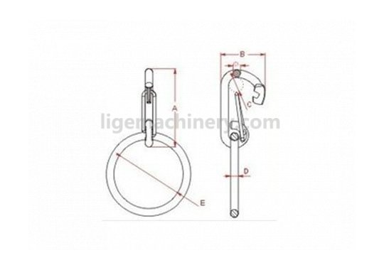 Spring Hook with Round Ring|Qingdao Lige Machinery Co.,Ltd